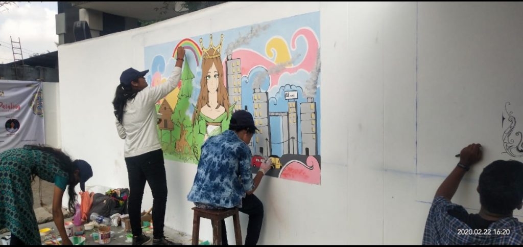 Mural Painting Competition – Viscom students won prize – SDNB Vaishnav ...