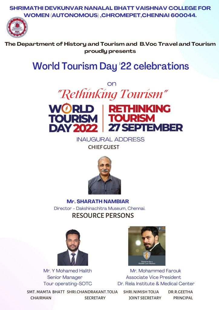 Rethinking Tourism – SDNB Vaishnav College for Women in Chennai