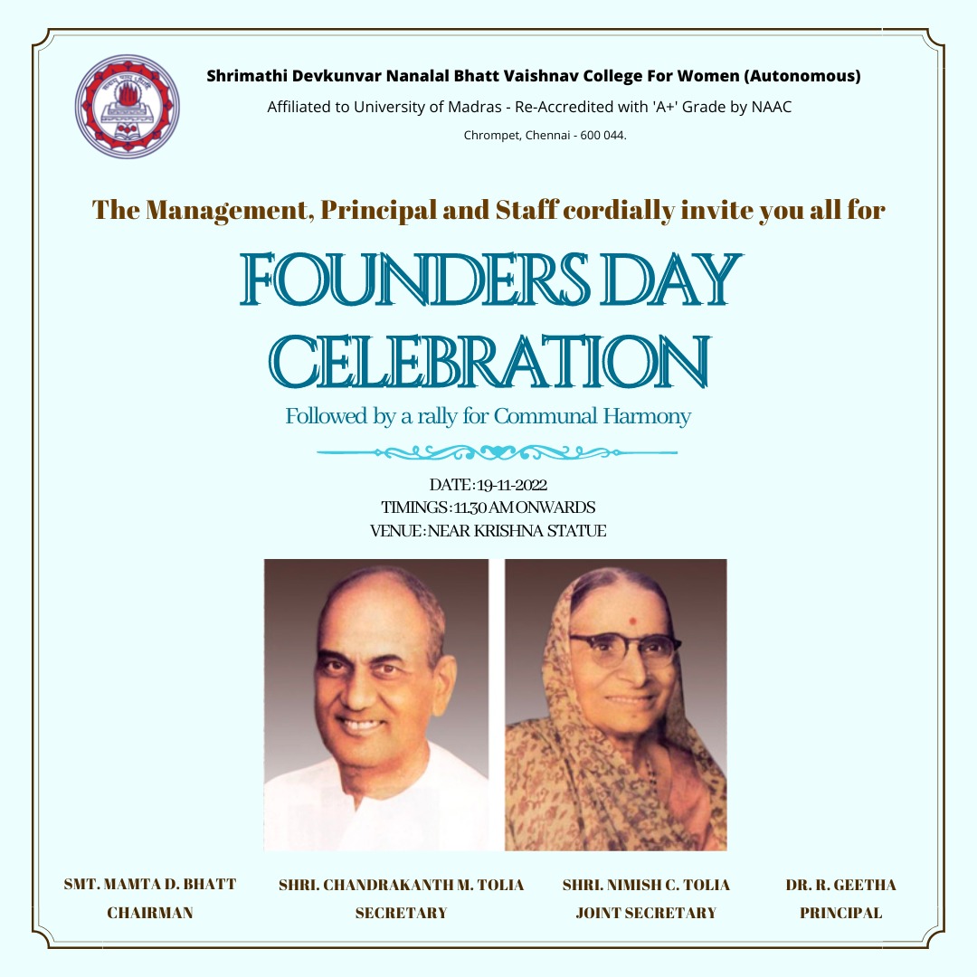 Founders Day Celebration – SDNB Vaishnav College for Women