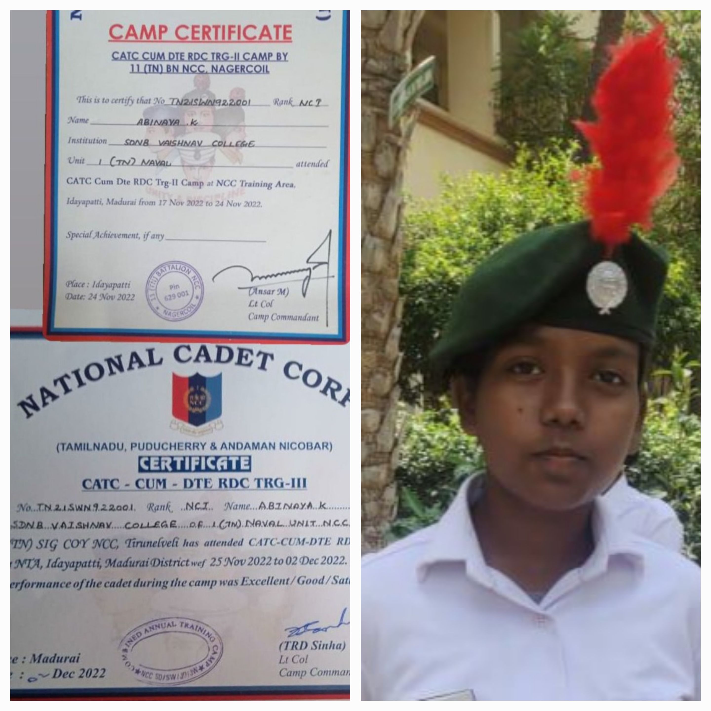 NCC CADETS SDNB Vaishnav College For Women