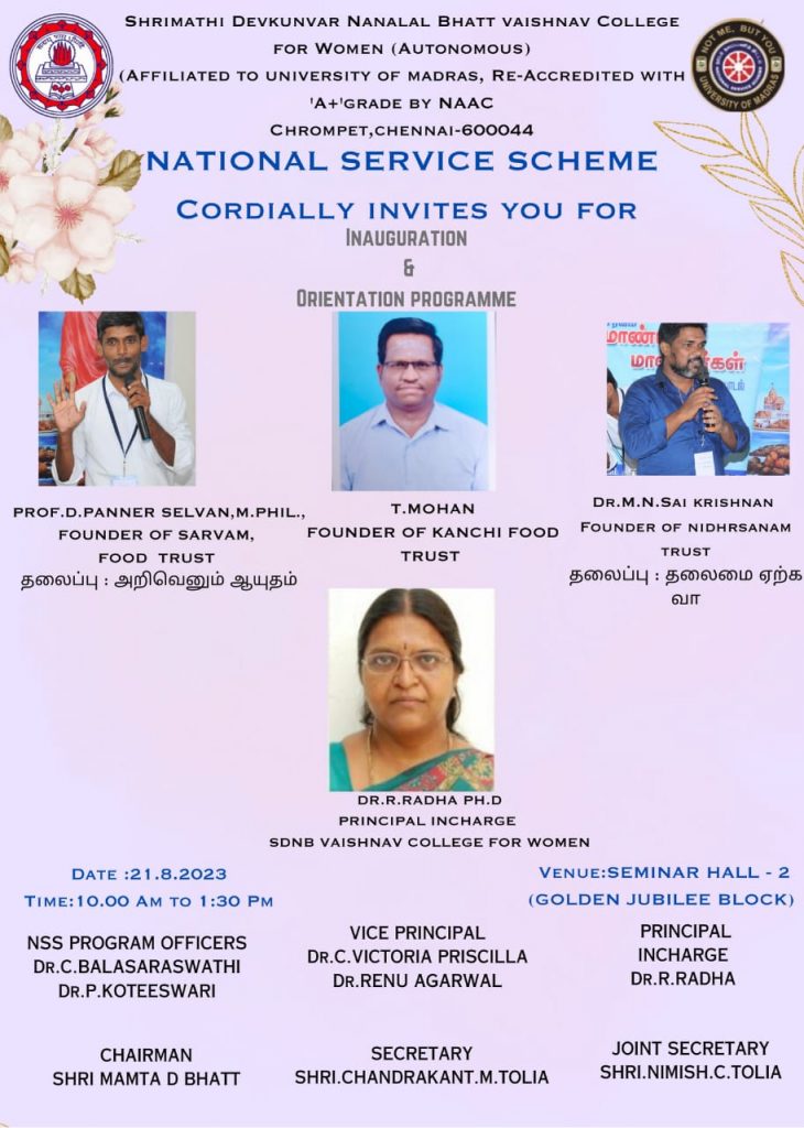National Service Scheme – SDNB Vaishnav College for Women