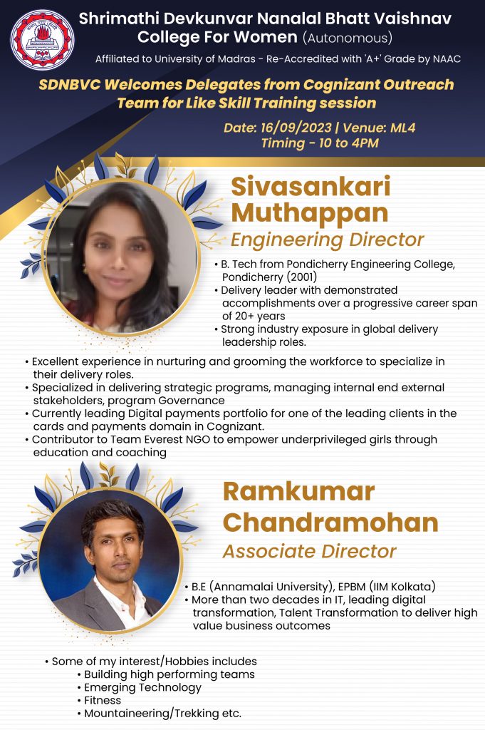 Skill Training Session – SDNB Vaishnav College for Women