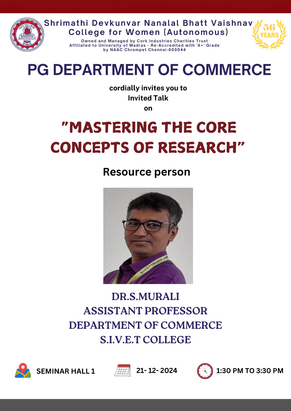 Mastering the Core concepts of Research – SDNB Vaishnav College for Women