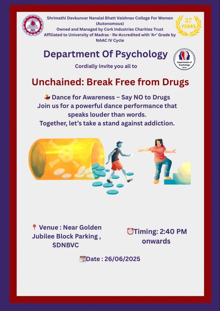 Unchained: Break Free from Drugs – SDNB Vaishnav College for Women in ...